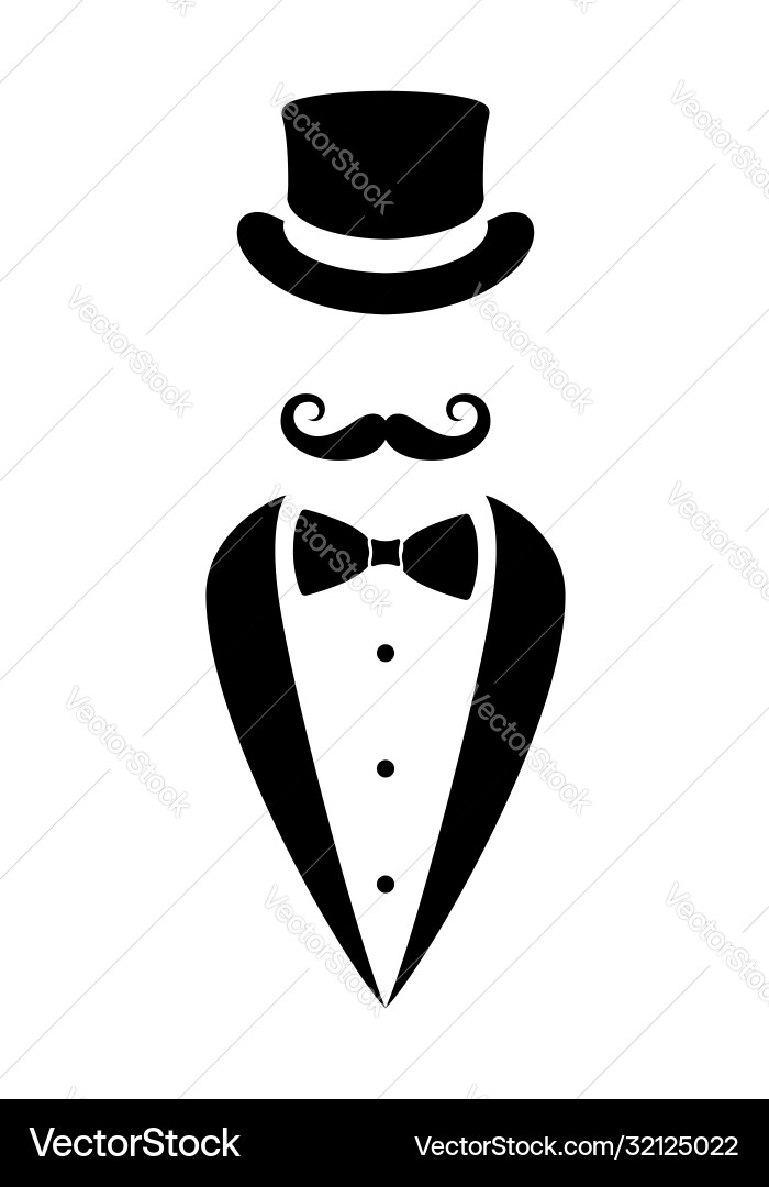 Gentleman sign Royalty Free Vector Image - VectorStock