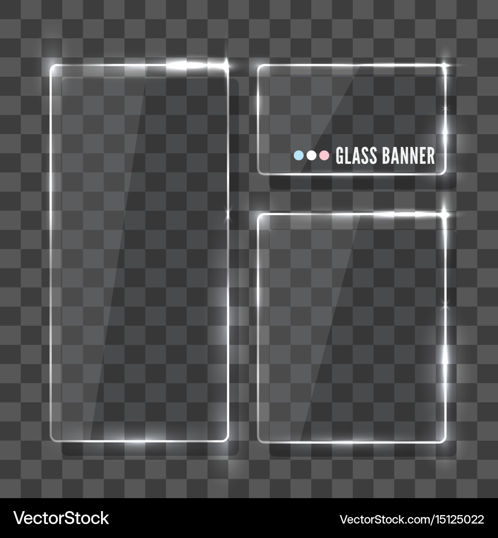 Glass framework set Royalty Free Vector Image - VectorStock