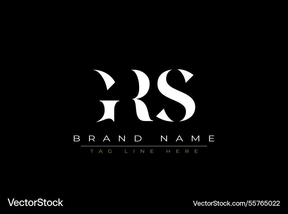 Grs abstract letter logo design Royalty Free Vector Image