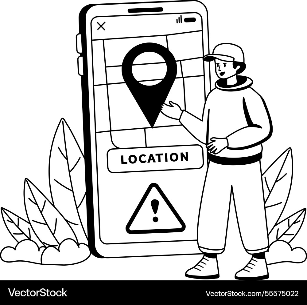 Location error Royalty Free Vector Image - VectorStock
