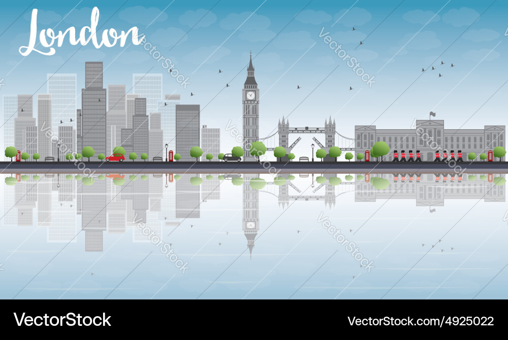 London skyline with skyscrapers Royalty Free Vector Image