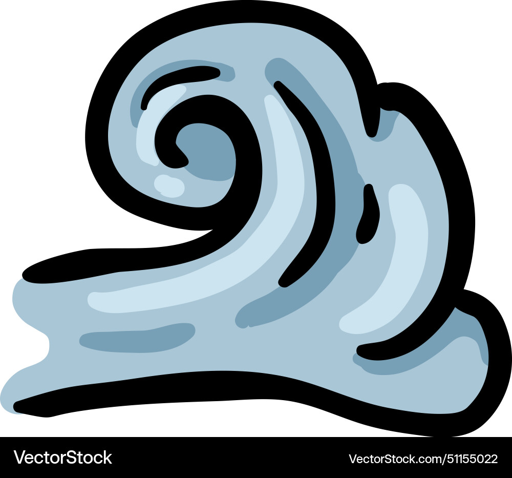 Wind - hand drawn doodle icon Royalty Free Vector Image