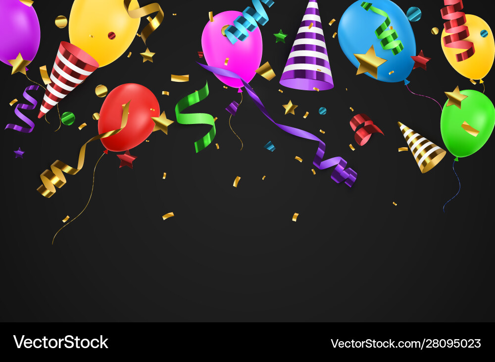 Colorful confetti background Royalty Free Vector Image