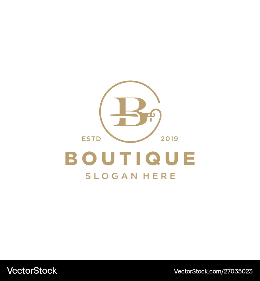 Elegant letter b logo design Royalty Free Vector Image