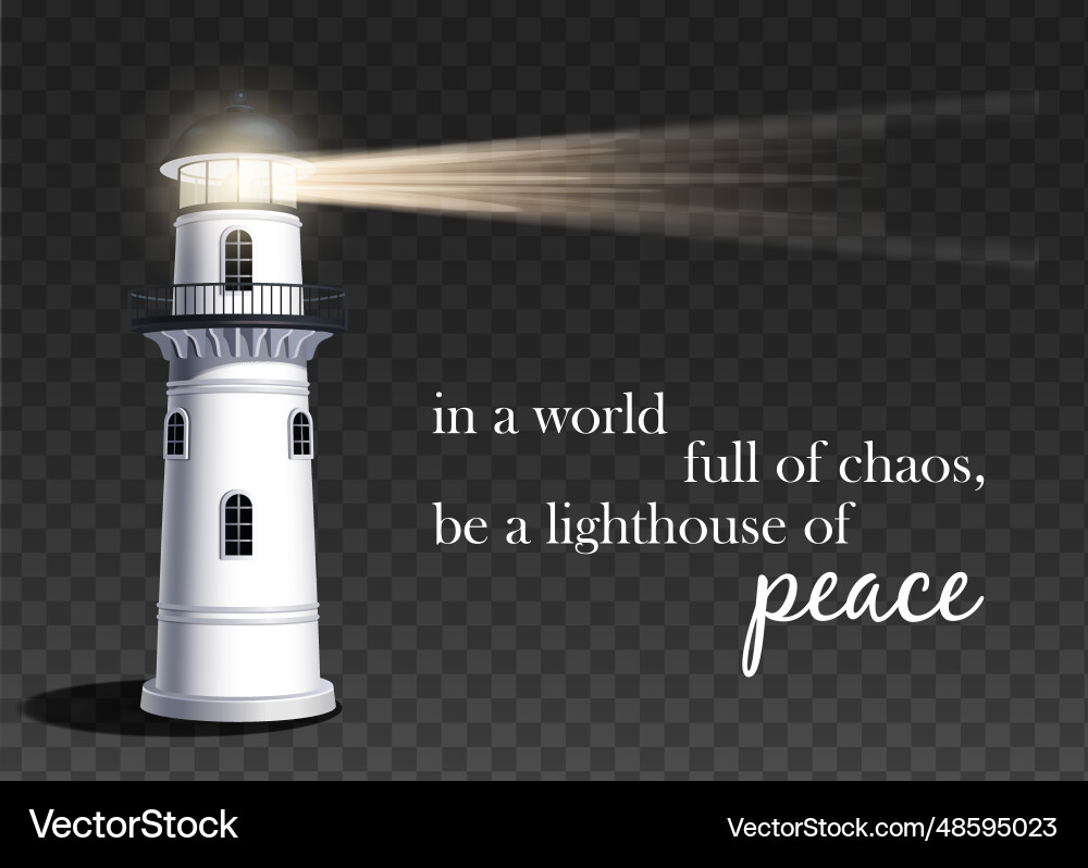 Lighthouse realistic poster Royalty Free Vector Image