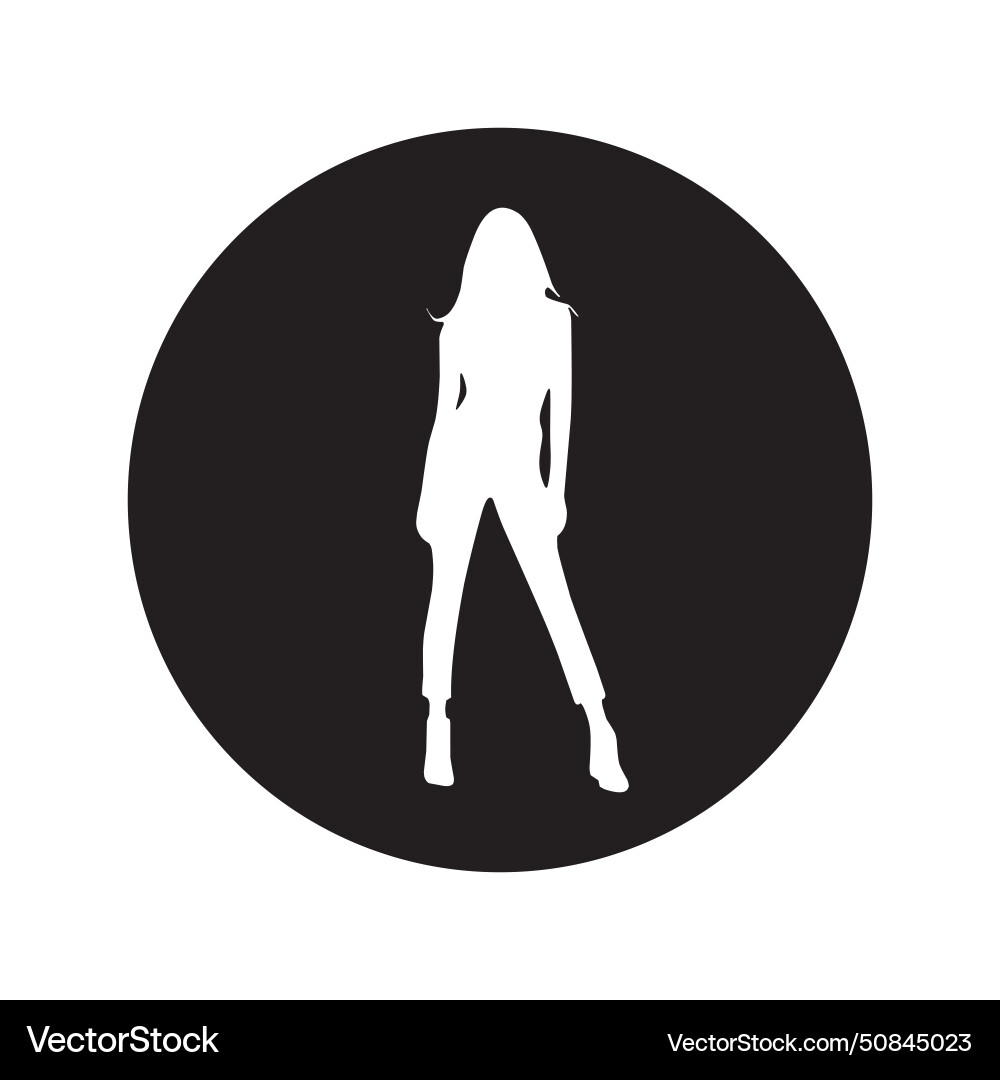 Model girl template icon Royalty Free Vector Image
