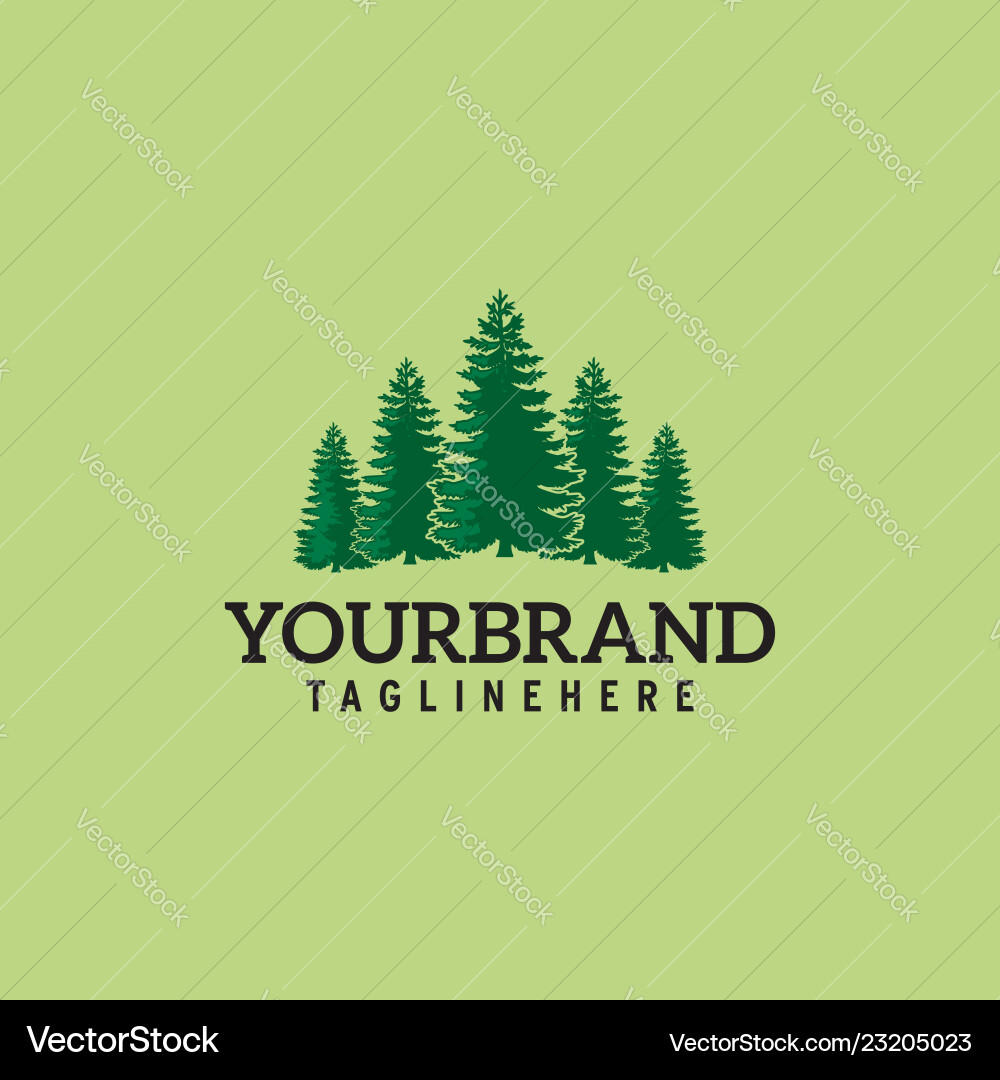 Pines tree its good for forest conservation logo Vector Image