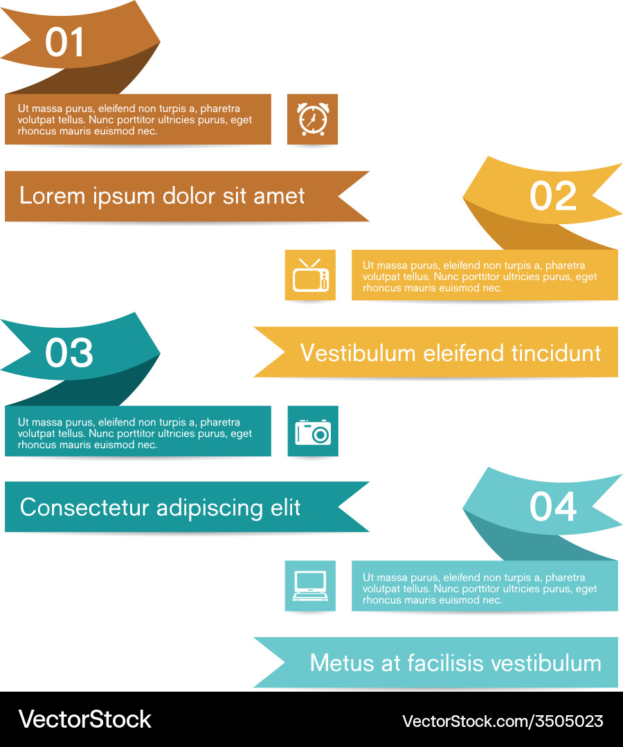 Ribbon infographic Royalty Free Vector Image - VectorStock