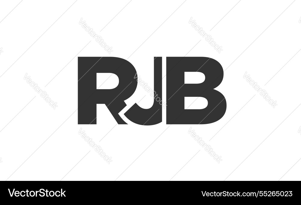 Rjb logo design template with strong and modern Vector Image