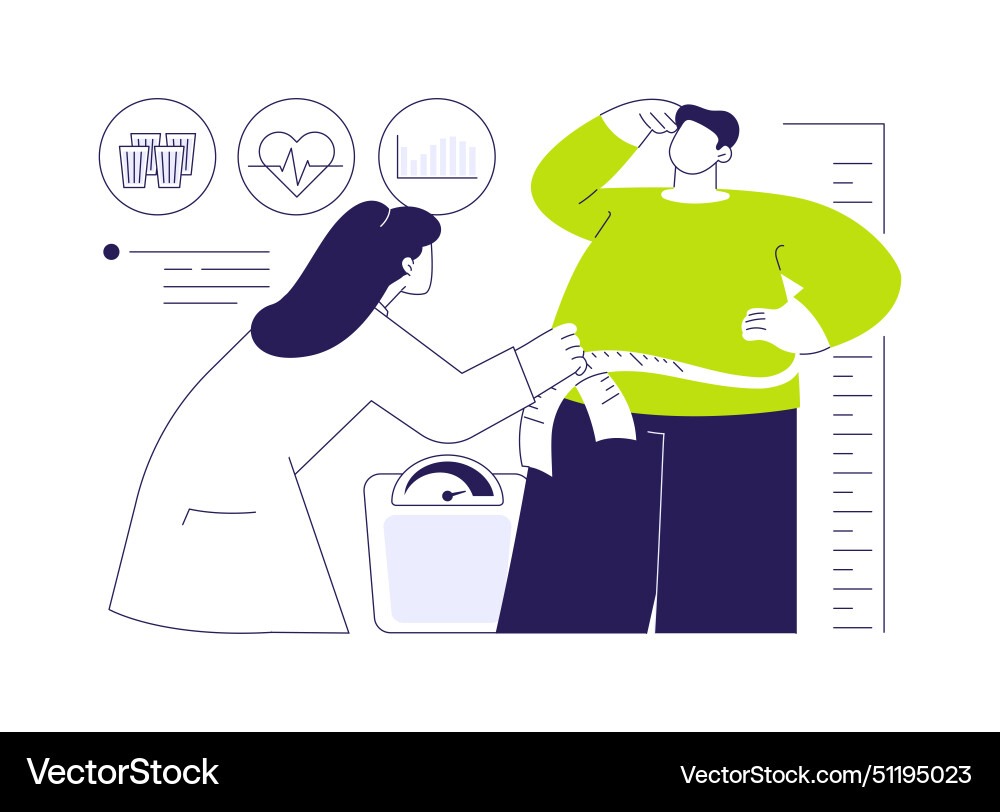 Weight control abstract concept Royalty Free Vector Image