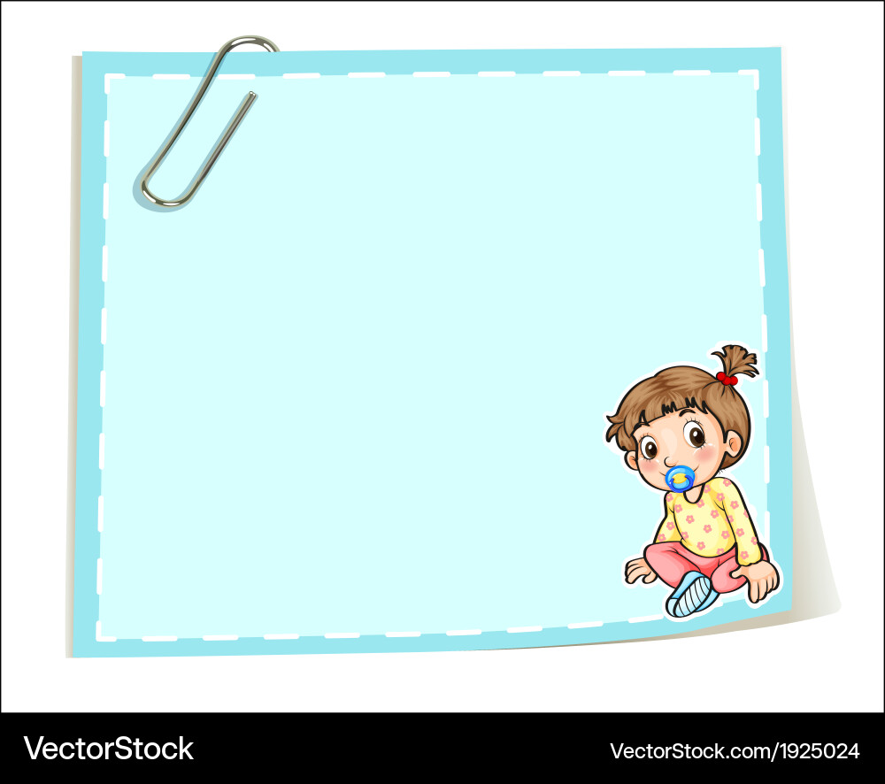 An empty paper template with a clip Royalty Free Vector