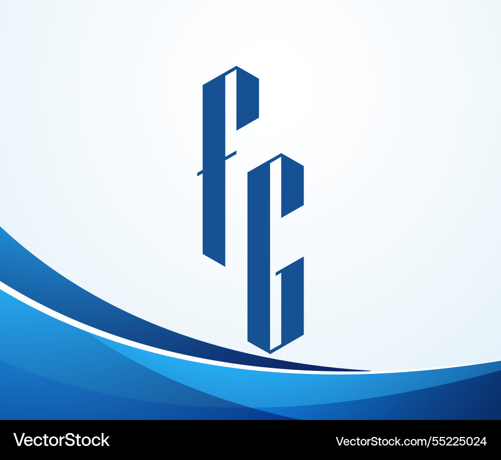 Fg alphabet letter logo design template elements Vector Image
