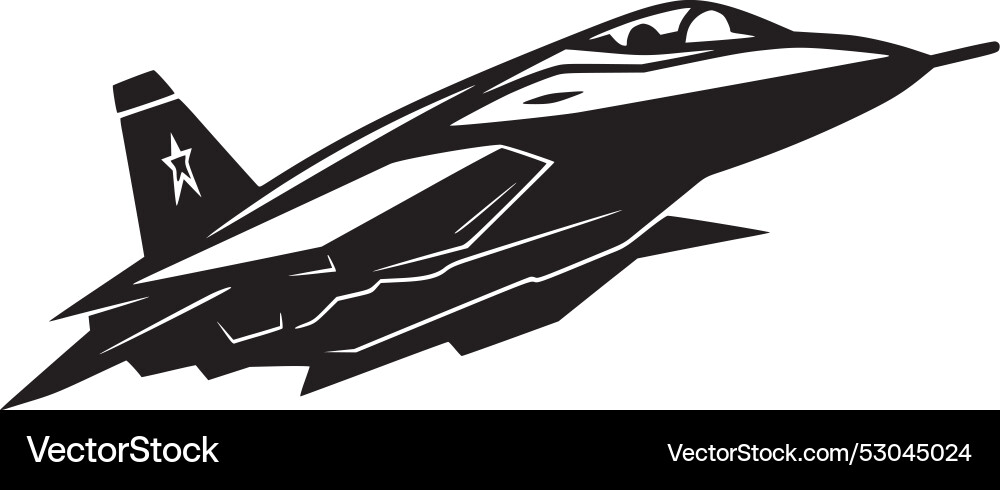Fighter jet - high quality logo ideal Royalty Free Vector