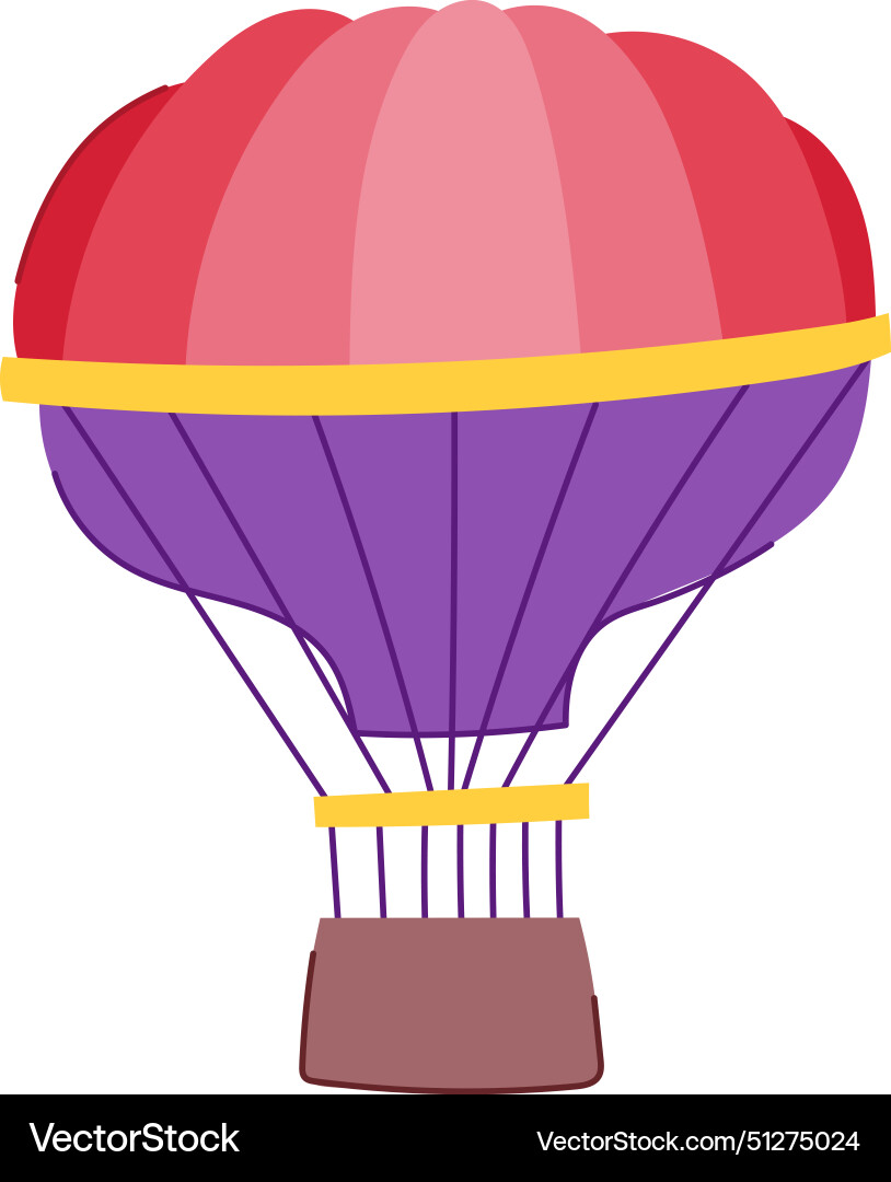 Flight hot air balloon cartoon Royalty Free Vector Image