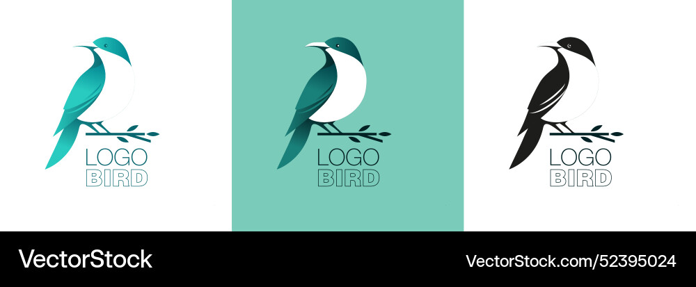 Isolated icon bird stylized logo symbol or mark Vector Image