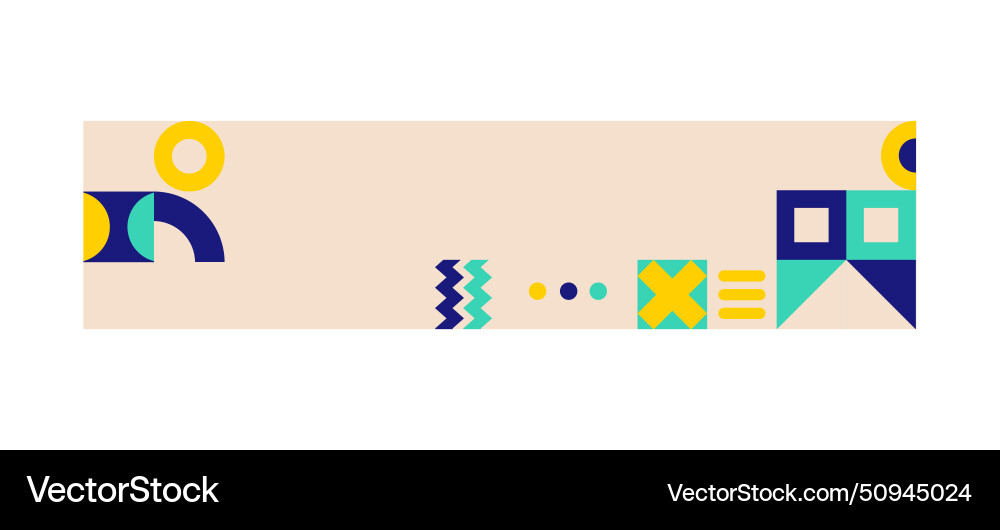 Minimalist abstract geometric horizontal banner Vector Image