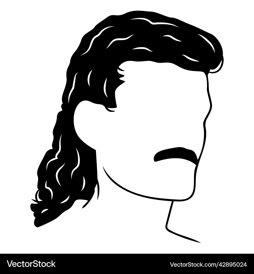 Mullet cut out high quality Royalty Free Vector Image