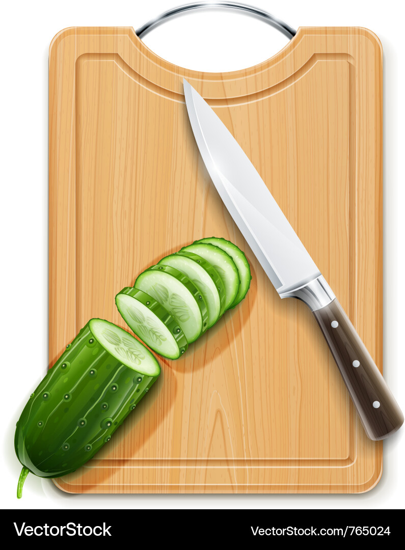 Ripe cucumber cut segment Royalty Free Vector Image
