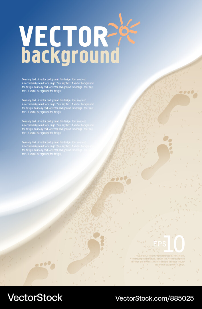 Footprints In Sand Beach Vector Images Over 280