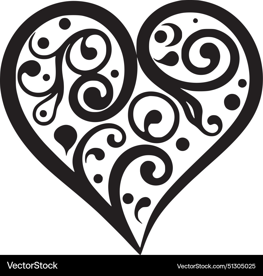 Heart - minimalist and simple silhouette Vector Image