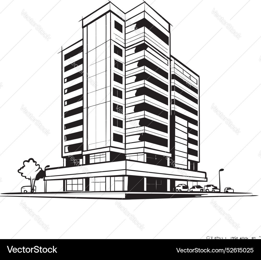 Obscured urban development design building Vector Image