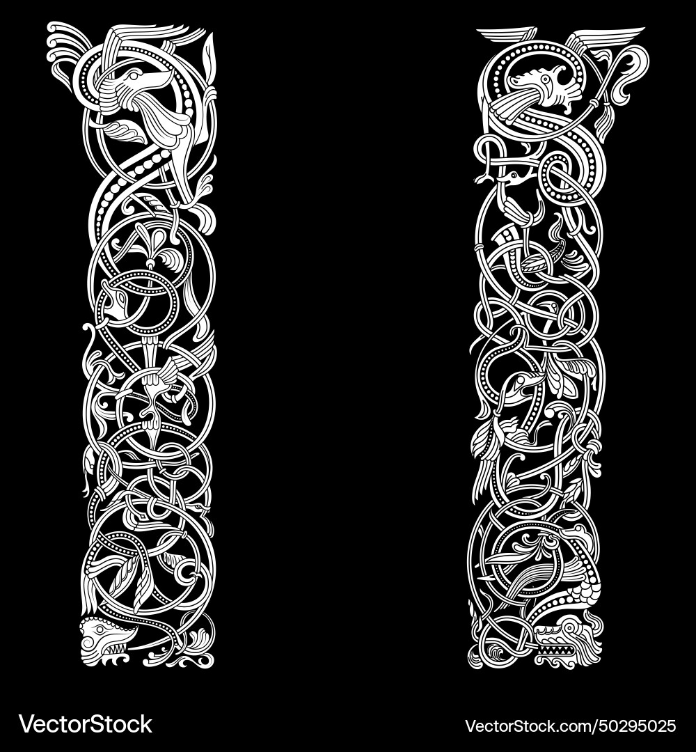 Viking scandinavian design ancient decorative Vector Image
