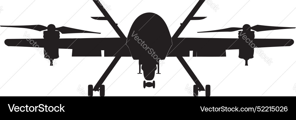 Dynamic guardian black armed quadcopter Royalty Free Vector