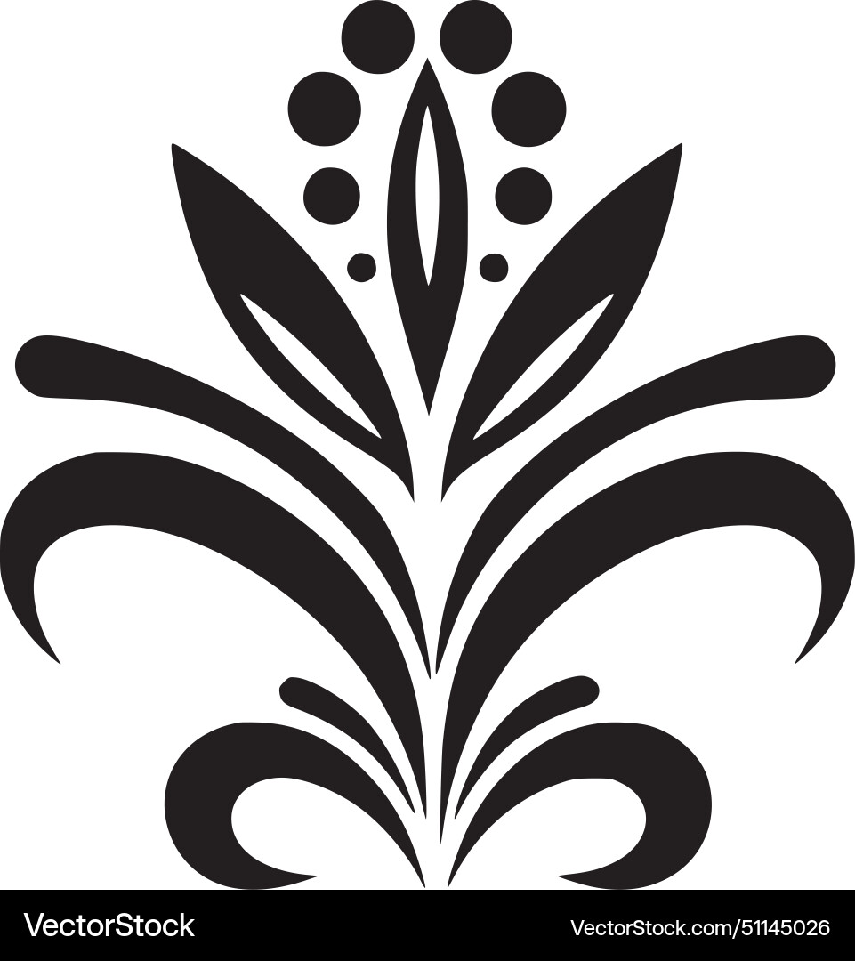 Flower - black and white isolated icon Royalty Free Vector