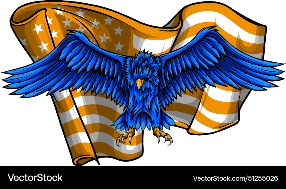 Hand draw of eagle design Royalty Free Vector Image