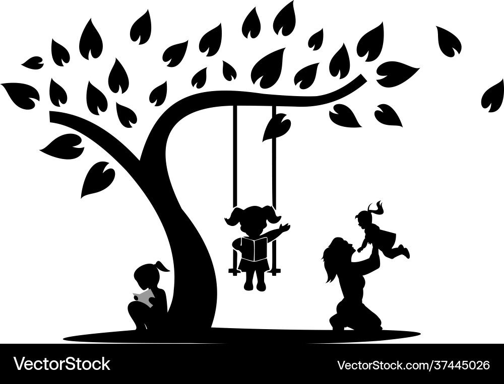 Kids playground logo isolated white background Vector Image