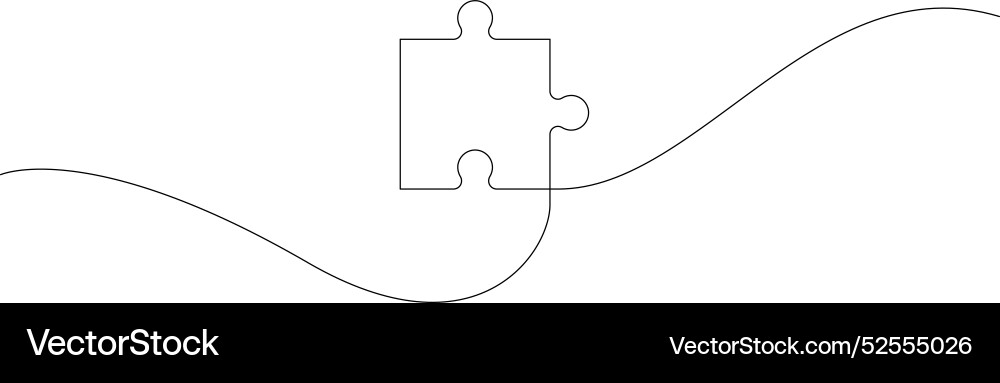 Continuous Line Puzzle Vector Images (over 940)