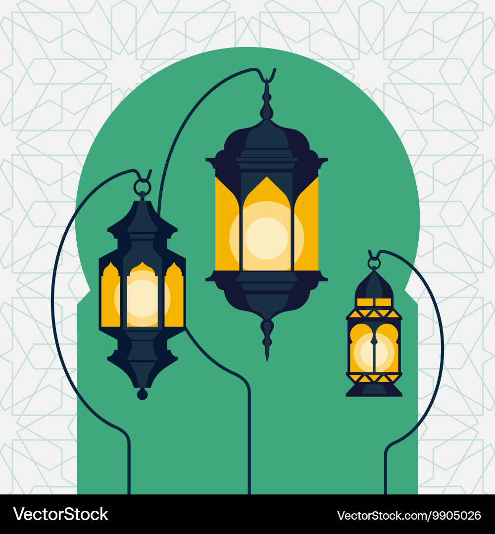 Ramadan lantern Royalty Free Vector Image - VectorStock