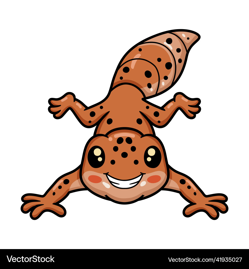 Cute leopard gecko cartoon character Royalty Free Vector