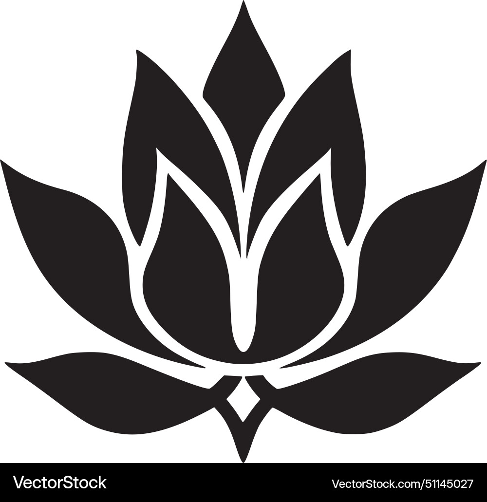 Flower - black and white isolated icon Royalty Free Vector