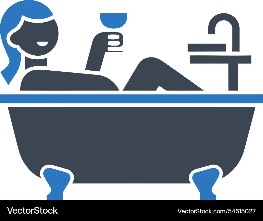 Leisure bath time icon Royalty Free Vector Image