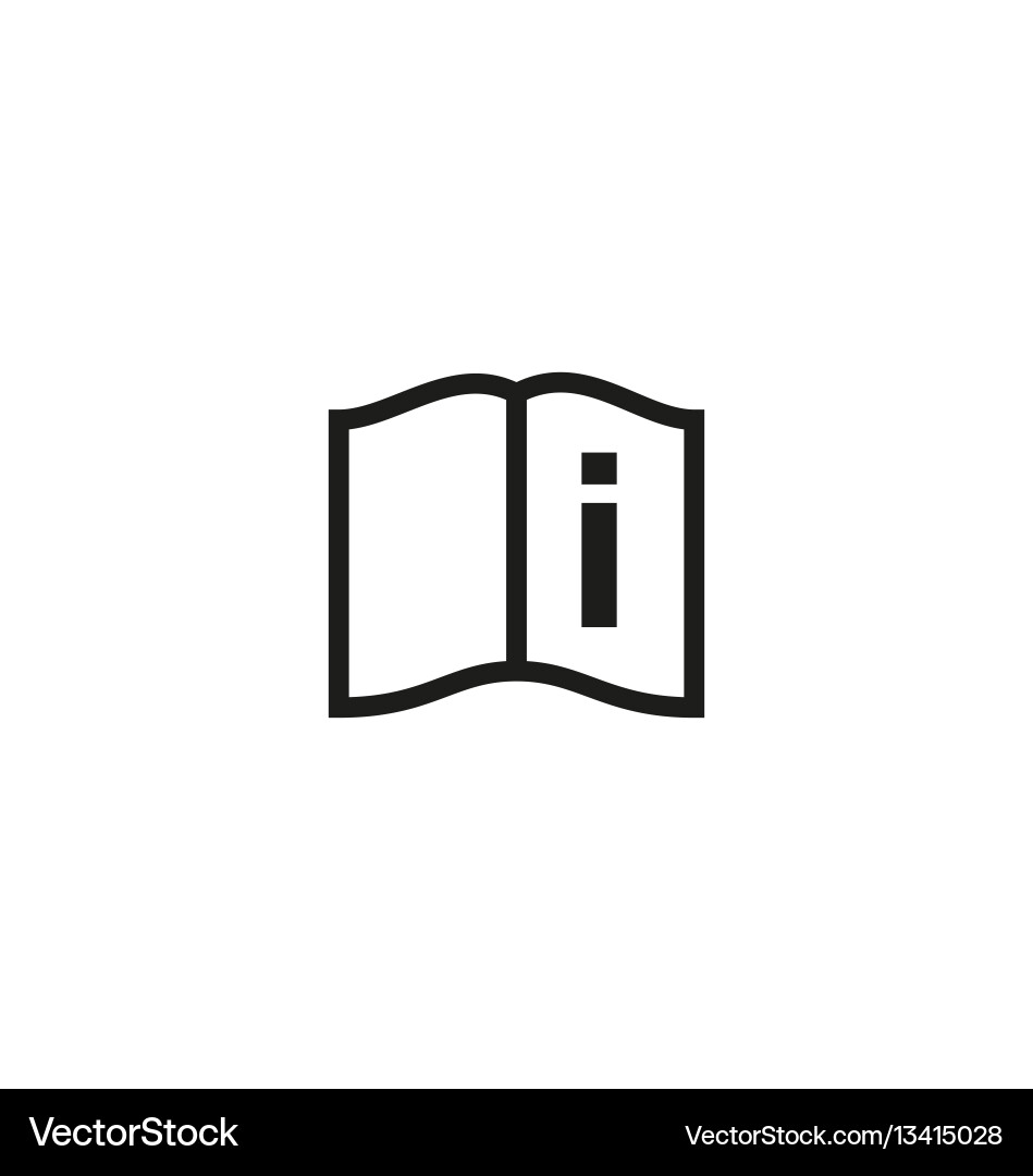 Consult instructions for use symbol Royalty Free Vector