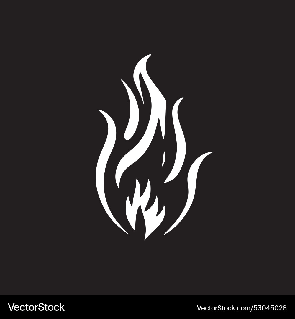 Fire - minimalist and flat logo Royalty Free Vector Image