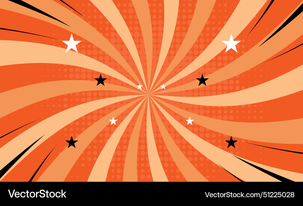Flat comic style with stars background concept Vector Image