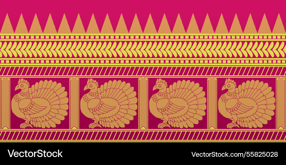 Indian ethnic sari design which is in india Vector Image