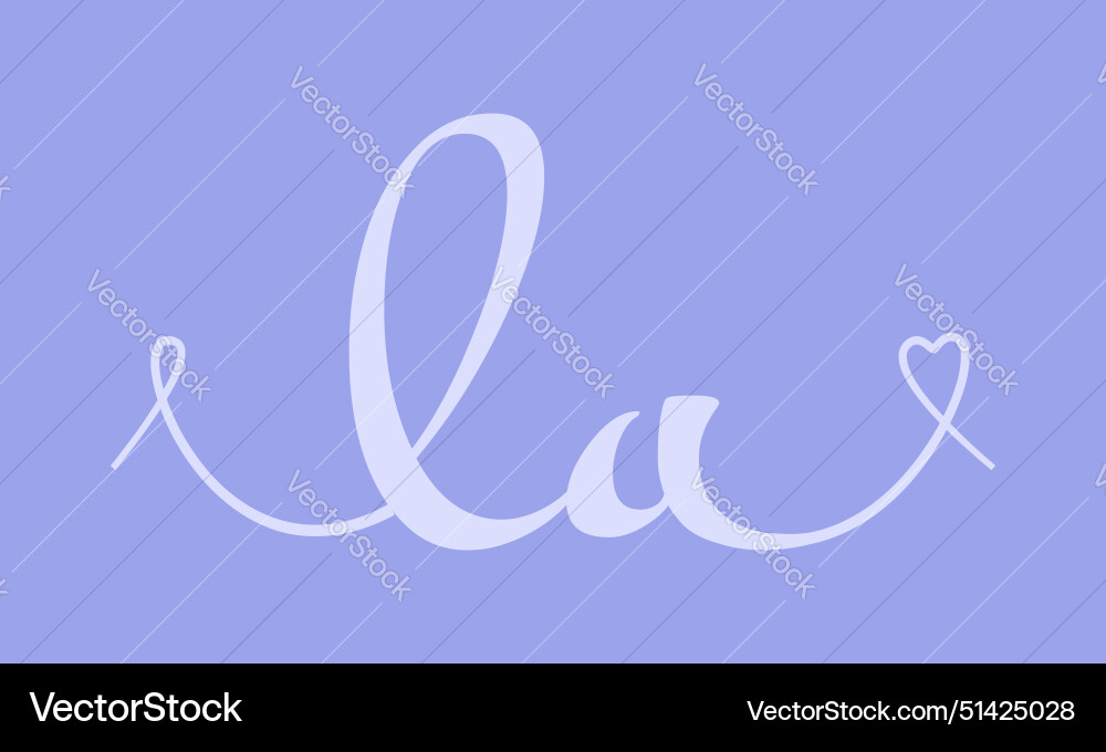 La initial wedding monogram calligraphy hand Vector Image
