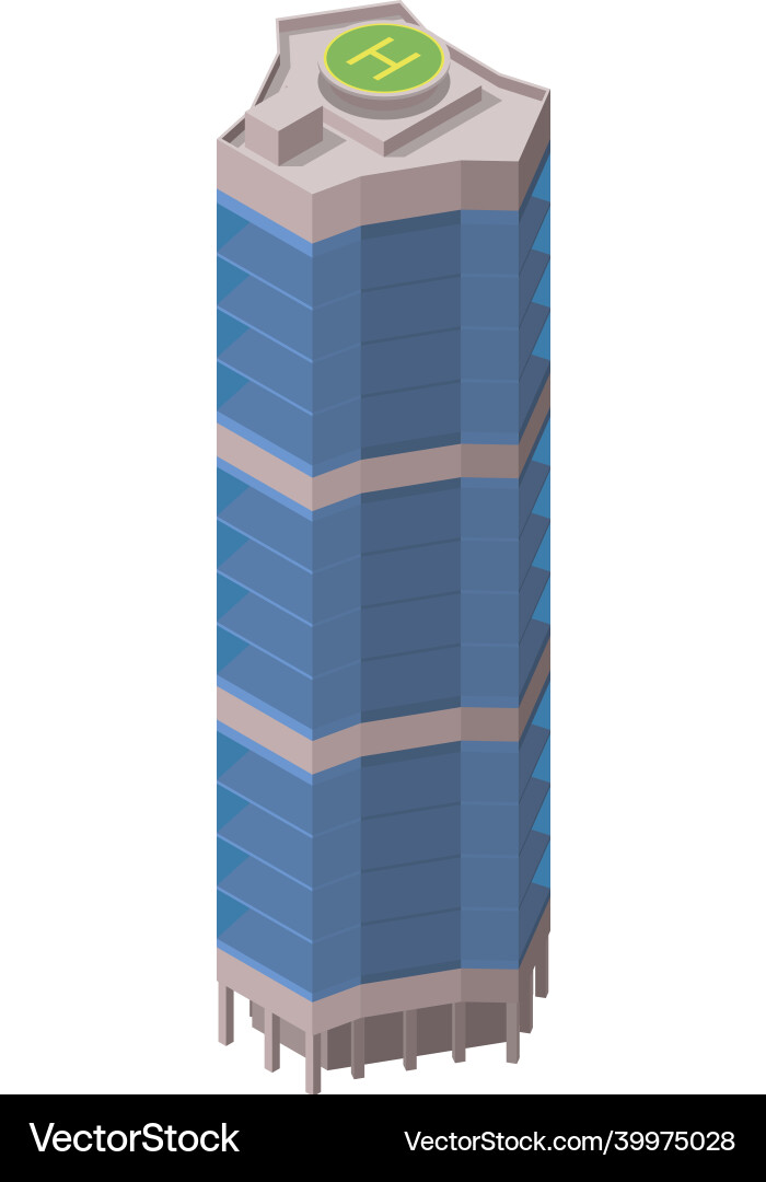 Smart city skyscraper composition Royalty Free Vector Image