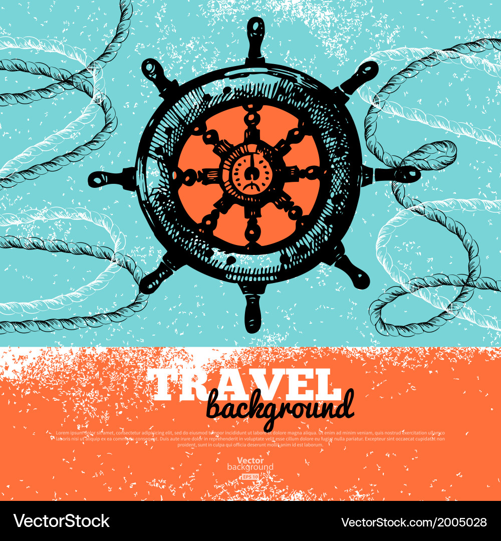 Travel vintage background Royalty Free Vector Image