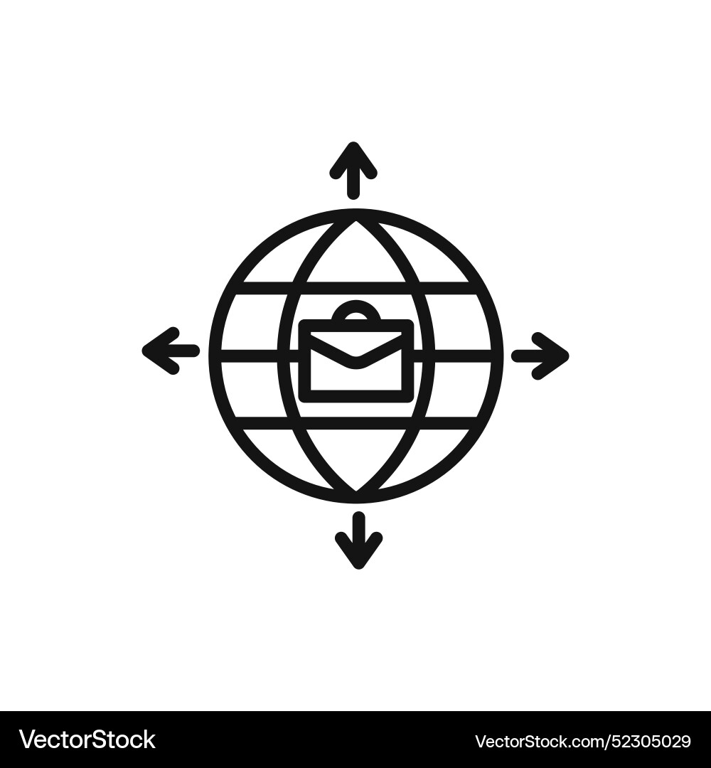 Business expansion icon 2 outline collection Vector Image