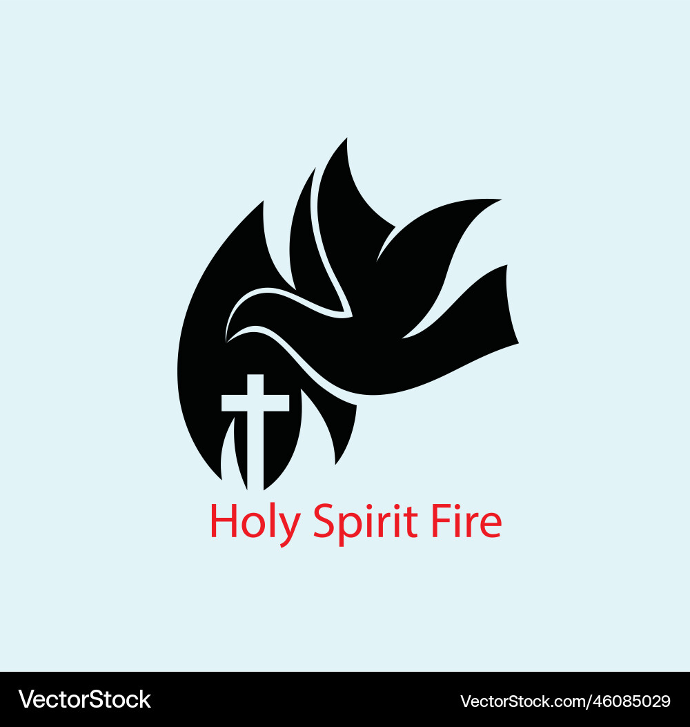 Holy spirit fire art logo Royalty Free Vector Image