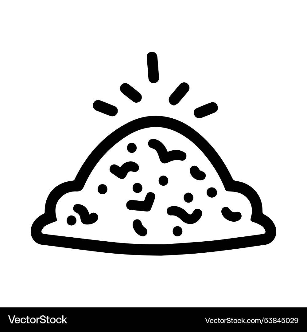 Manure icon or modern line symbol art Royalty Free Vector