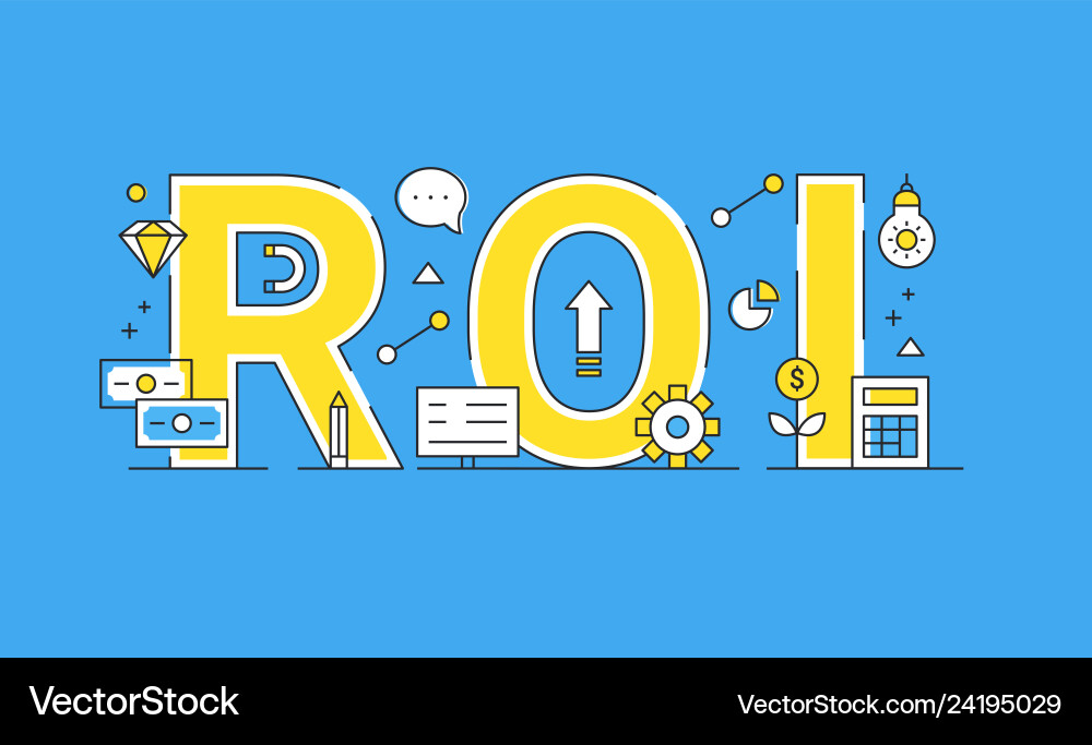 Return on investment concept Royalty Free Vector Image