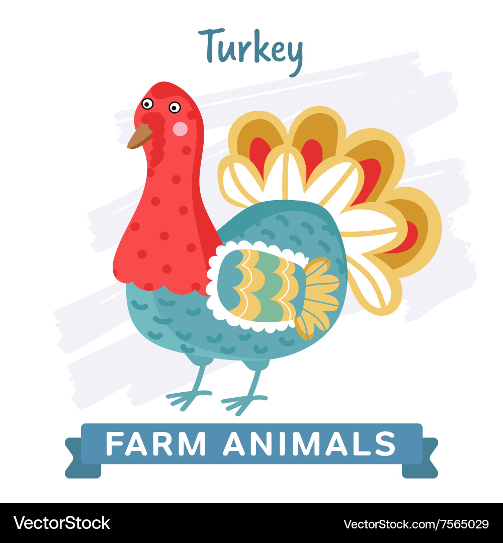 Turkey isolated Royalty Free Vector Image - VectorStock