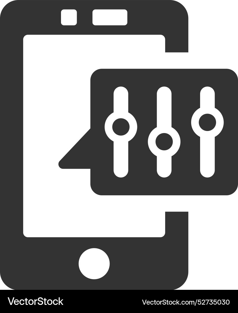 Mobile configuration icon Royalty Free Vector Image