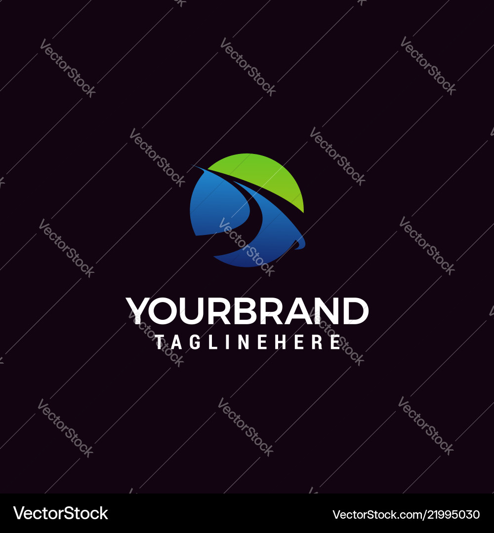 Road circle logo Royalty Free Vector Image - VectorStock