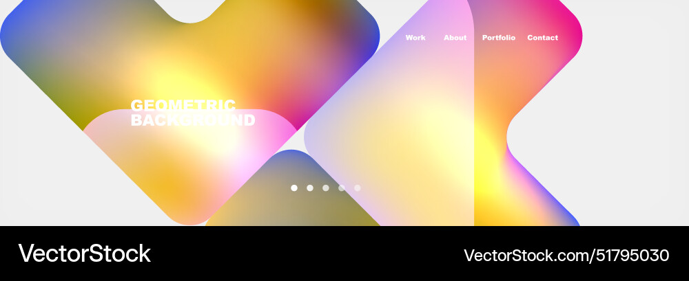 Square internet web page design template Vector Image